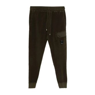 C.P. Company Brushed Emerized Diagonal Fleece Lens Sweatpants - - Trousers - Herren - Gr&uuml;n - XL