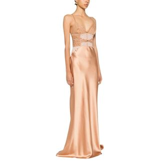 Elisabetta Franchi Femme, Robes, Beige, Taille: 42 FR Maxi Robes