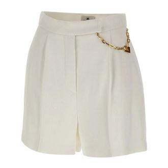 Elisabetta Franchi Femme, Shorts, Blanc, Taille: 38 FR Elisabetta Franchi Shorts White