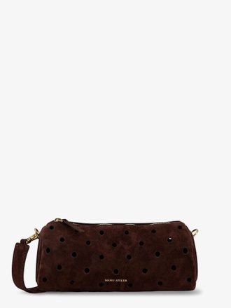 Manu Atelier Mini Cylinder suede crossbody bag - MANU ATELIER - gender_Woman