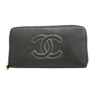 Chanel Pre-owned Vintage Long wallet (bi-fold) - Femme - Pre-owned - Noir - Taille: ONE Size