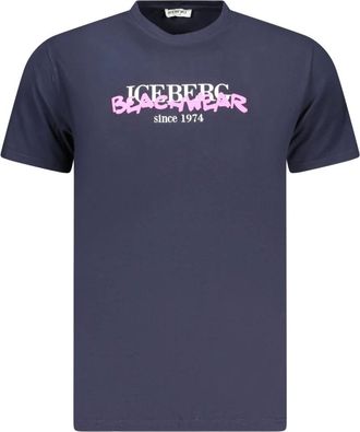 Iceberg Homme, Tops, Bleu, Taille: L T-Shirt Neon Manches Courtes