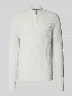 Fynch-Hatton Slim Fit Strickpullover aus Baumwoll-Woll-Mix