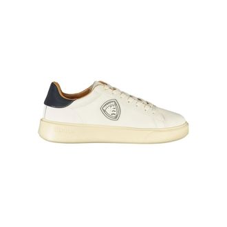 Blauer Leather Sneaker - - Shoes - Herren - Wei&szlig; - 44 EU