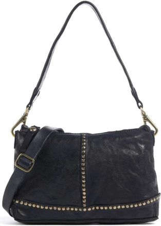 Campomaggi Femme, Sacs, Noir, Taille: ONE Size Pochette Pelle Vacchetta Tinto Capo + Rivetti
