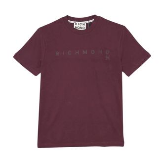 John Richmond Beeren Baumwoll Logo Print T-shirt - - Tops - Herren - Rot - 2XL