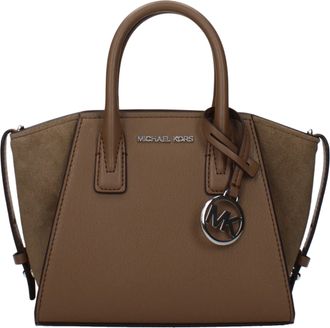 Michael Kors Avril Femmes Sac &agrave; main Marron/Bois Cuir