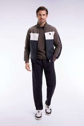 Eden Park Sweatshirt Zipp&eacute; Bimati&egrave;re En Nylon Matelass&eacute; Marron