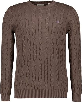 GANT Herren Pullover braun unifarben