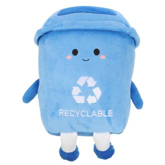 BESPORTBLE Pl&uuml;schkissen Cartoon M&uuml;lltonne Weiches Kuschelkissen Sofa Bett Niedliches Dekokissen aus Pl&uuml;schstoff Bequemes Kissen als Geschenk f&uuml;r Erwachsene