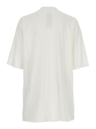 Rick Owens Mens T-Shirt Crew Neck White Cotton T-Shirts And Polos