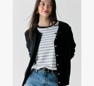 Kate Spade New York Leichter Cardigan Mit Pikblumen-Knopf