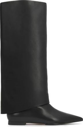 Kazar Hohe Lederstiefel mit architektonischem Obermaterial - - Shoes - Damen - Schwarzk - 38 EU