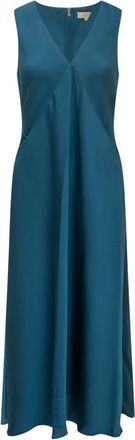 Michael Kors Femme, Robes, Bleu, Taille: 38 FR Satin Midi Dress