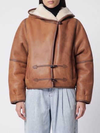 Isabel Marant Manteau court Amiel en shearling avec fermeture &agrave; brandebourgs