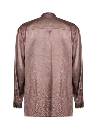 Dries Van Noten Mens Shirt Old Rose Viscose Cotton Pink