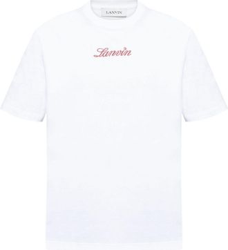 Lanvin t-shirt à logo brodé - Blanc