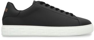 Versace Mens Greca Low-Top Sneakers Black Nylon Trainers