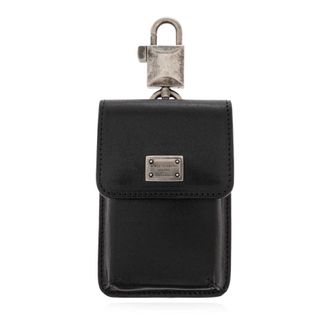 Dolce & Gabbana Leder Taschenanh&auml;nger - - Bags - Herren - Schwarzk - ONE SIZE