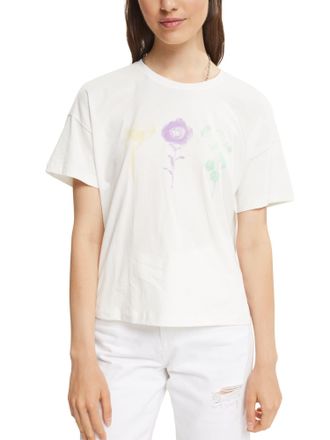 Esprit Damen 072CC1K310 T-Shirt, 110/OFF White, XXS