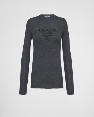 Prada Rundhalspullover aus Superfine-Wool