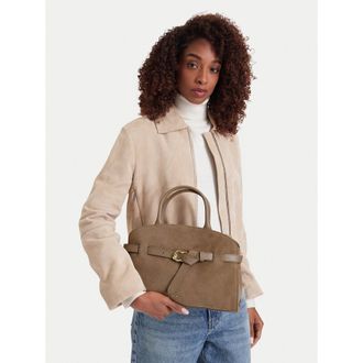 Coccinelle Handtasche Coccinelle TLB Coccinellesabine Suede Bi E1 TLB 18 04 01 Dunkelbeige