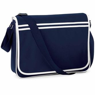 BagBase Bag Base - Umh&auml;ngetasche - Retro Messenger BG71 - Unisex - Farbe Marineblau, blau, Einheitsgr&ouml;&szlig;e