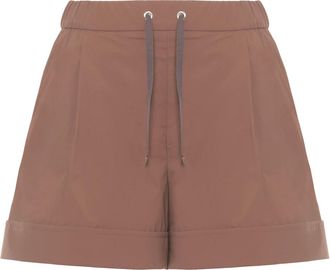 Herno Femme, Shorts, Brun, Taille: 38 FR Shorts en Nylon Stretch L&eacute;ger