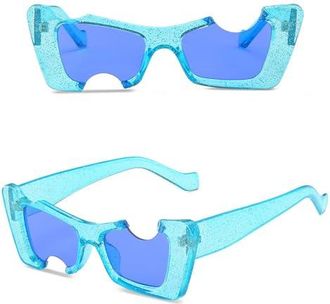 Generic Lunettes de soleil style hip-hop pour femmes, lunettes de soleil en forme doeil de chat, spectacle de mode pour femmes, lunettes de soleil pour hommes