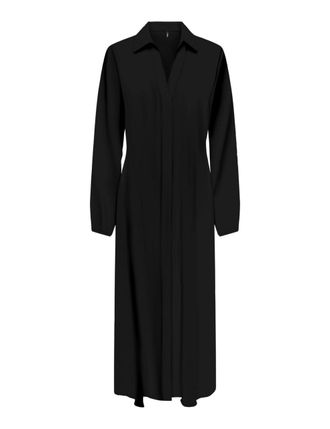Only Damen Onlalma Life Vis Kiara Shirt Dress Solid Kleid, Black, X-Small