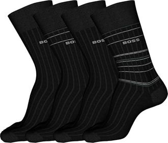 BOSS 4P RS RibGiftset CC Chaussettes_Gift_Set, Black, 40-46 Men