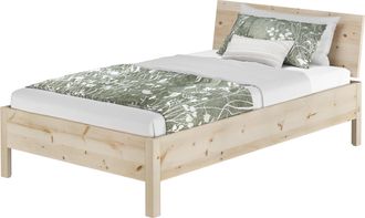 Erst-Holz Echtholzbett Einzelbett Zirbe massiv metallfrei 120x200 mit w&auml;hlbaren Zubeh&ouml;r V-60.95-12ohne Zubeh&ouml;r