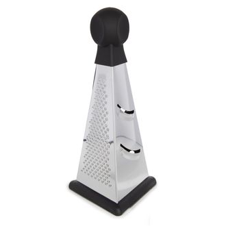 Berghoff BergHoff Reibe 3-seitig Essentials (drei verschiedene Reibe-Funktionen, K&uuml;chenreibe, K&auml;sereibe, Gem&uuml;sereibe, K&uuml;chenraspel, sp&uuml;lmaschinenfest, Edelstah