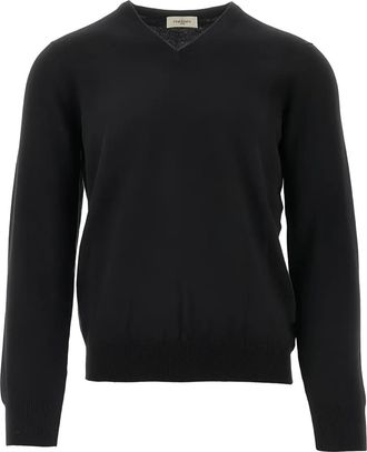 PIACENZA 1733 pull à col v - Noir