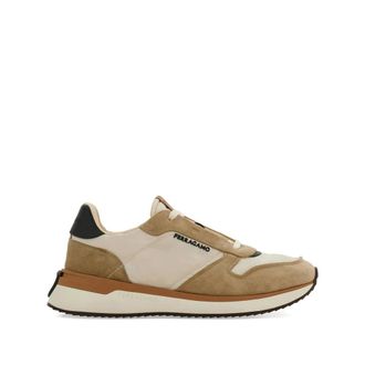 Ferragamo Cremefarbene Wildleder Lederschuhe mit Gummisohle - - Shoes - Herren - Beige - 39 1/2 EU