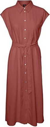 Vero Moda Vero Moda Femme Robe Vmmymilo Sl Calf Shirt Dress Wvn Ga, Marsala, M