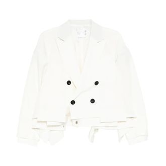 sacai Damen, Jacken, Wei&szlig;, MGr&ouml;&szlig;e