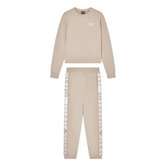 Emporio Armani Emporio Armani Ea7, Femme, Sport, Beige, Taille: 40 FR Combinaison souple en jersey avec capuche
