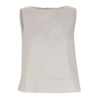 Herno Femme, Tops, Blanc, Taille: 36 FR Top en popeline de coton Smart
