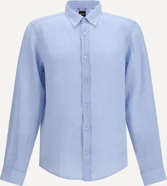 HUGO BOSS Regular-fit linen Shirt Male S