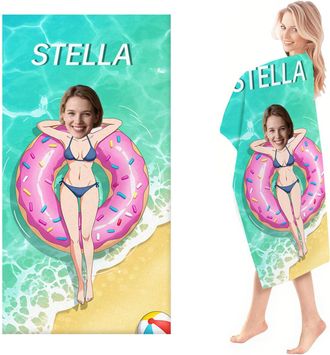 Generic Lustiges Strandtuch f&uuml;r Damen, personalisierbar, schnell trocknendes Handtuch f&uuml;r Pool, Bad, Schwimmen, Reisen, Sommerurlaub, Must-Have