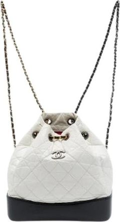 Chanel Sac &agrave; dos seau vintage Pre-owned - Femme - Pre-owned - Blanc - Taille: ONE Size