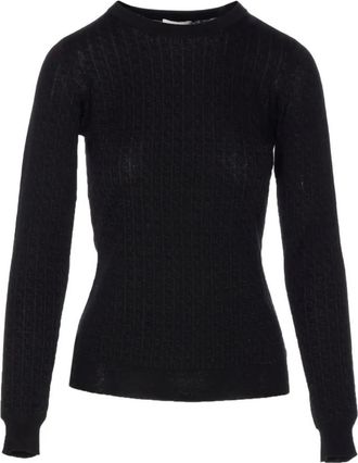 Elisabetta Franchi Femme, Pulls, Noir, Taille: 36 FR Tricots ras du cou