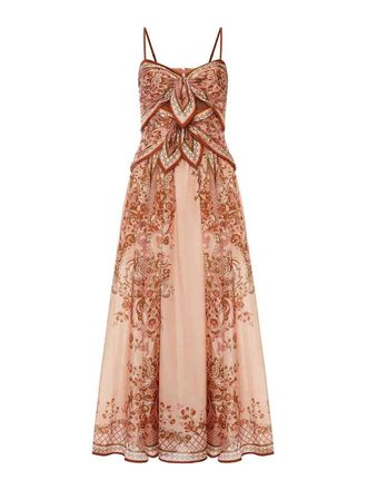 Zimmermann Knielanges Kleid - Rosa