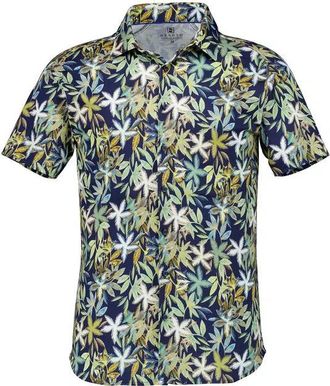 DeSoto Herren Kurzarmhemd grün gemustert