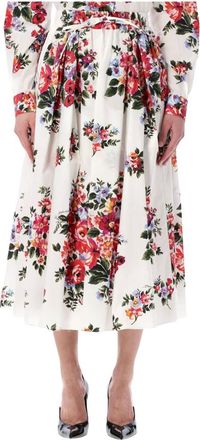 Dolce & Gabbana Femme, Jupes, Multicolore, Taille: 40 FR Midi Skirt Mazzo di Fiori