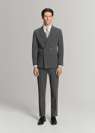 Mango Slim-Fit-Anzughose M&oacute;naco grau - Herren - 40 - MANGO MAN