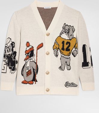 Dolce & Gabbana Cardigan Aus Jacquard-piqu&eacute; - Mann Collection 13 Years