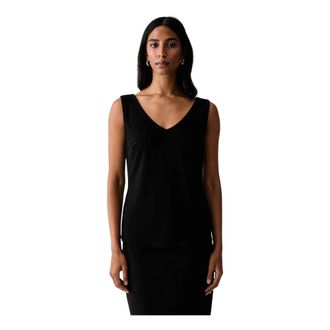 Joseph Ribkoff Caraco classique &agrave; col en V - Femme - Tops - Noir - Taille: 44 FR