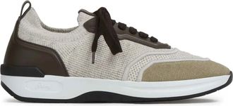 Brioni baskets en maille &agrave; empi&egrave;cements - Tons neutres